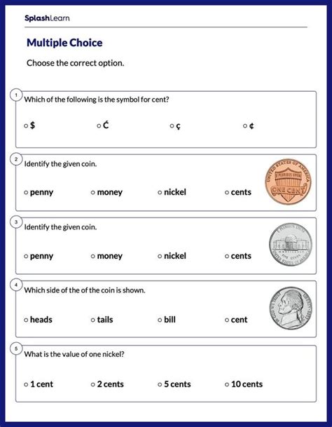Learn Coins Worksheet