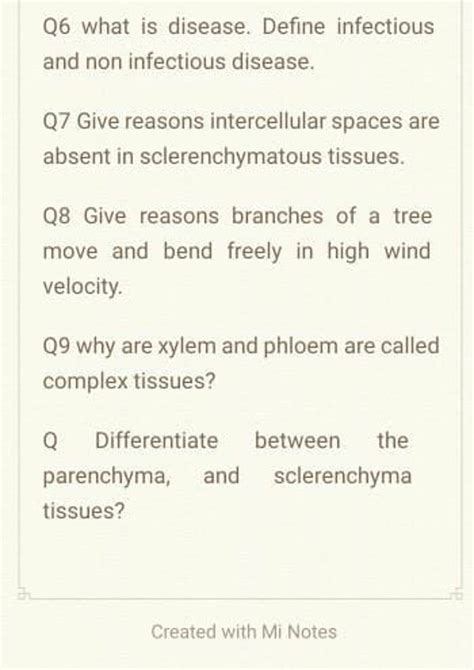 Q6 What Is Disease Define Infectious And Non Infectious Disease Q7 Giv