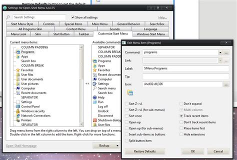 Control Panel Items In Alphabetical Order · Issue 1111 · Open Shell