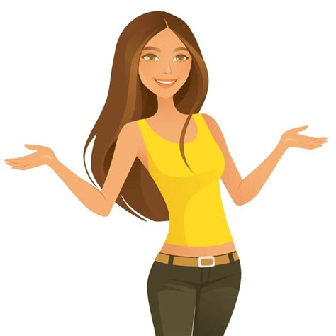Girl Brown Hair Clipart