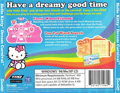 Hello Kitty Dream Carnival Cd Rom 2003 3pin Media Llc Free