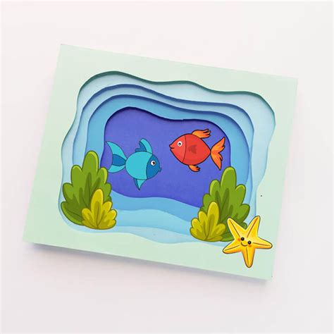 Аппликация Аквариум из бумаги для детей шаблоны