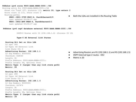 Understand OSPFv3 AS External LSA Route Calculation Cisco