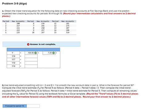 Solved Problem 3 9 Algo A ﻿obtain The Linear Trend