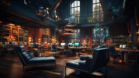 Premium Ai Image The Interior Of A Room In A Brokerage Or Securities