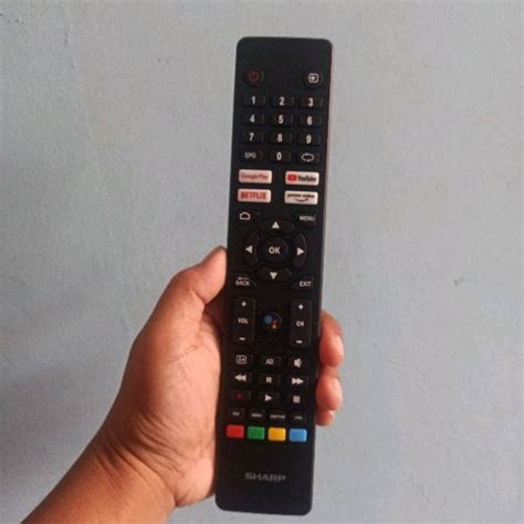 Jual Remot Tv Sharp Android Tv Original Untuk Model T C Ek X T C Ek X Shopee Indonesia