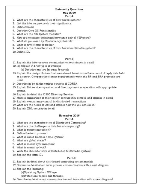 University Qp Pdf Distributed Computing Common Object Request Broker Architecture