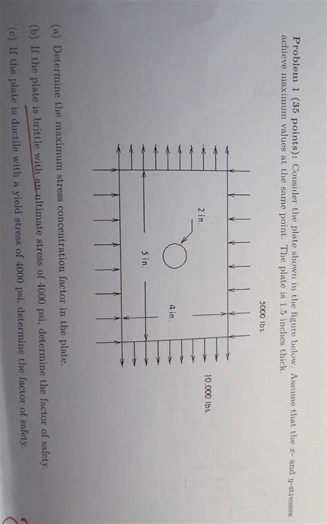 Solved Problem 1 35 Points Consider The Plate Shown I