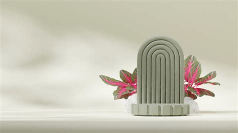 3d 렌더링 장면 템플릿 대리석 질감 곡선 실린더 연단 풍경 아치와 바위 0명에 대한 스톡 사진 및 기타 이미지 0명 3차원 형태 강단 Istock