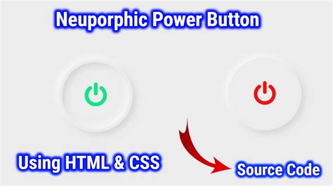 How To Create Neumorphic Ui Power Button Using Html CSS WebHak YouTube