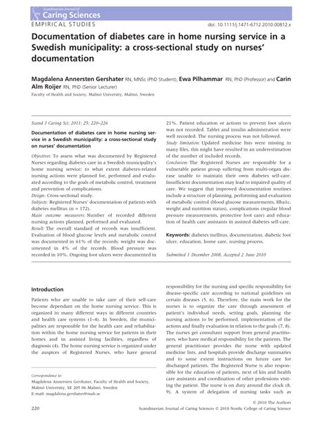 Documentation In Nursing