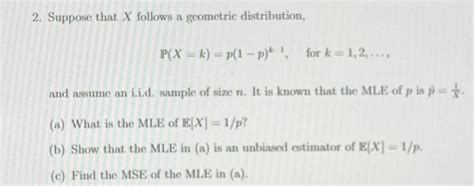 Solved Suppose That X ﻿follows A Geometric