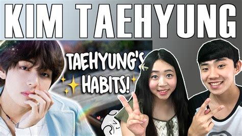 Couple Reacts To Bts Kim Taehyungs Habits Reaction Youtube
