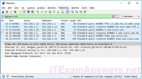 7 3 1 6 Lab Exploring DNS Traffic Instructor Version