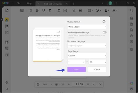 how to convert arabic pdf to word easy steps updf