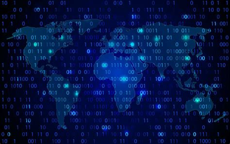 world map technology with decryption and encryption binary number code