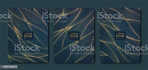 금 질감의 벡터 라인 물결 모양의 배경 럭셔리 블랙 패턴 비즈니스 레이아웃을위한 프리미엄 배경 인쇄를위한 텍스처 포스터 책 표지 가리기에 대한 스톡 벡터 아트 및 기타