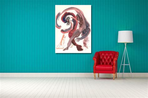 Salvador Dali Divine Comedy The Fourth Terrace Accidia Canvas Wall Art Dali Art Print