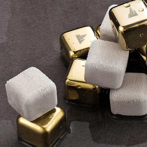 브리니클 골드 위스키 스테인레스 아이스큐브 8개 6개 4개 3개 셋트 녹지 않는 얼음 감도 깊은 취향 셀렉트샵 29cm