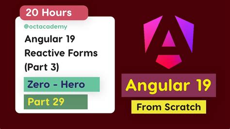 Angular 19 Full Course Part 29 Angular 19 Reactive Forms Angular19 Youtube
