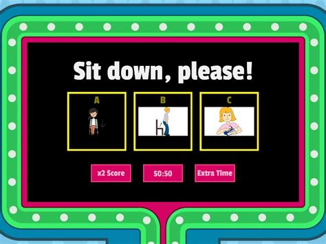 Classroom Commands Gameshow Quiz