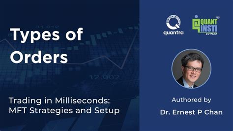 Types Of Orders Trading In Milliseconds Mft Strategies And Setup Quantra Course Youtube