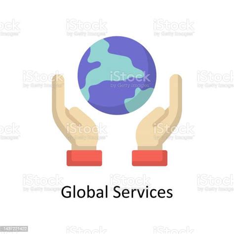 글로벌 서비스 벡터 플랫 아이콘 디자인 그림입니다 흰색 배경에 클라우드 컴퓨팅 기호 Eps 10 파일 고객에 대한 스톡 벡터 아트 및 기타 이미지 Istock