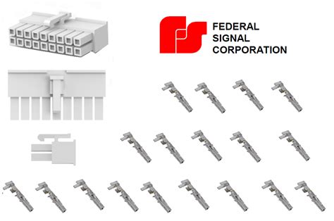 Federal Signal 18 Pin Connector And Pins Ssp3000b Ssp2000b