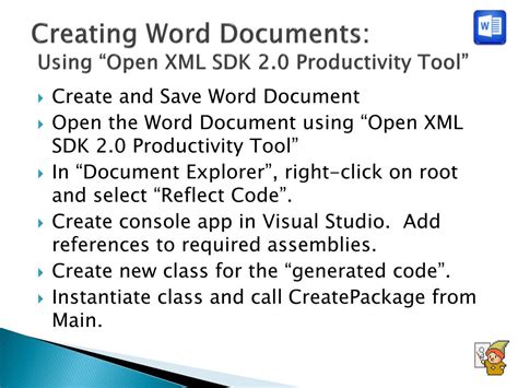 Ppt Open Xml Sdk For Microsoft Office Powerpoint Presentation Free