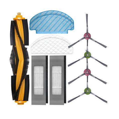 Hepa Filter Roller Brush Mop Cloths Replacement Kit For Ecovacs Ozmo T8