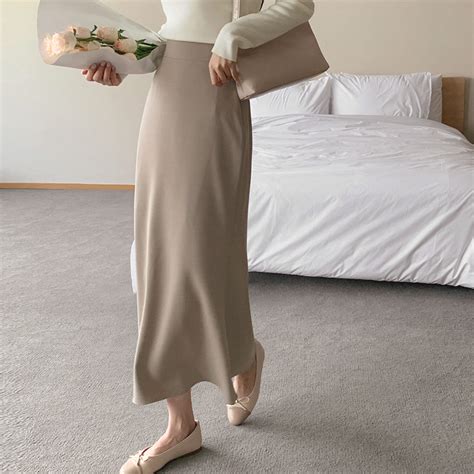 어나더트위 하객룩 Tsk0454 레아트 밴딩 플레어 롱 스커트훌스커트 하이웨이스트스커트 롱치마