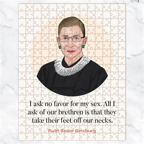 Rbg Puzzle Rbg Print Rbg Quote Print I Ask No Favor Of My Sex