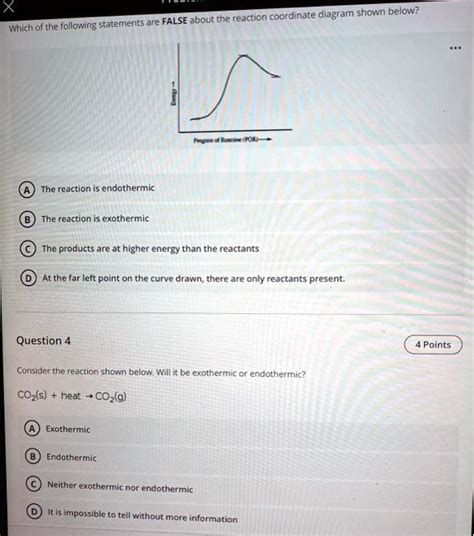 About Tne Reaction Coordinate Diagram Shown Below Which Of The Following Statements Are False