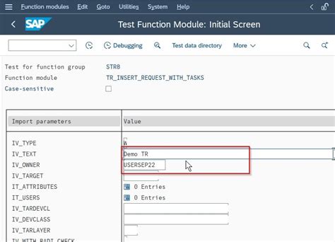 How To Create Transport Request Using Function Module