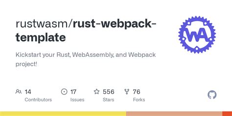Github Rustwasm Rust Webpack Template Kickstart Your Rust