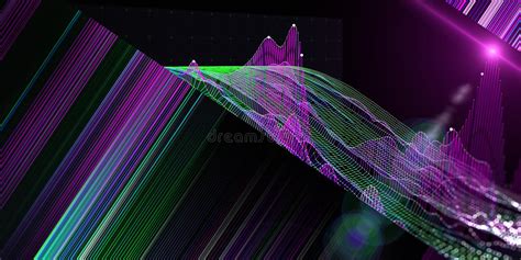 Abstract Background With Virtual Graph And Blurred Lines Stock Illustration Illustration Of