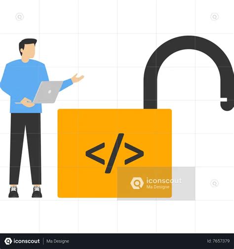 Best Software Programmer Working On Unlock Key With Coding Illustration
