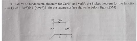 solved state the fundamental theorem for curls and verify