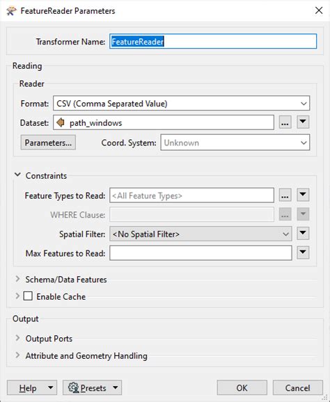 Featurereader Fails To Recognise Attributes In Csv File Community
