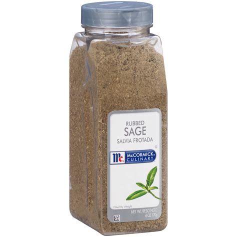 Mccormick Culinary Rubbed Sage 6 Ounce 6 Per Case