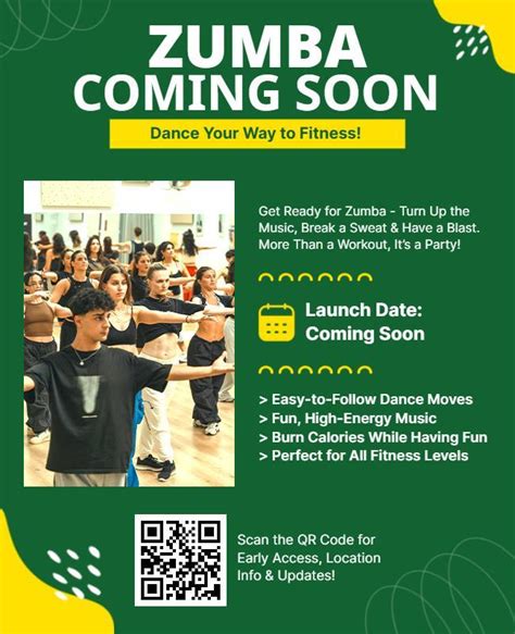 Zumba Fitness Class Coming Soon Flyer Template