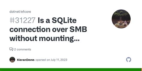 Is A SQLite Connection Over SMB Without Mounting Possible Issue