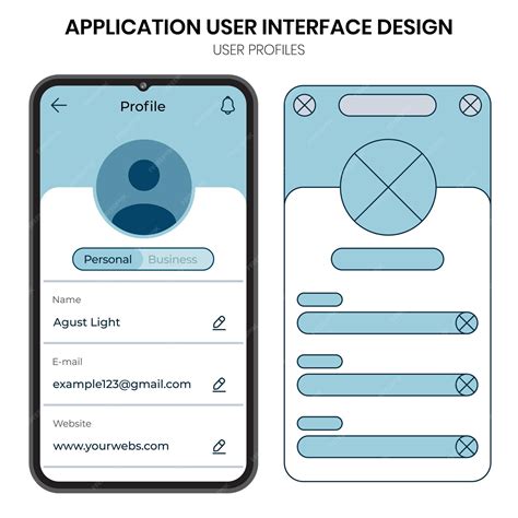 Premium Vector Profile User Interface Design Template