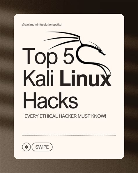 Axximum Infosolutions Pvt Ltd 💻 Kali Linux Hacks Every Ethical Hacker