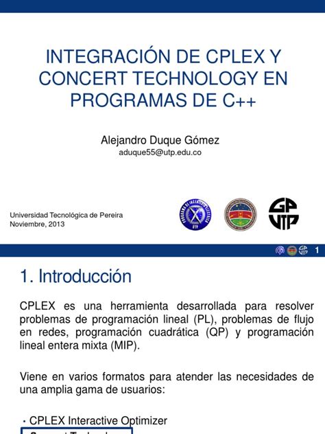 Integracion Cplex Concert Technology Pdf C Programación De
