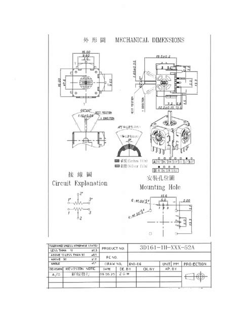 2 Axis Joystick Potentiometer Datasheet Pdf