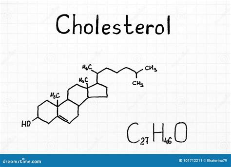 Formule Chimique De Cholestérol Image stock Image du science sain
