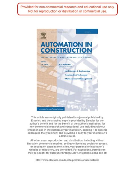 Automation In Construction Pdf Software Prototyping Simulation