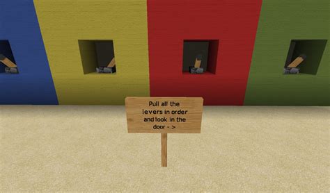 Combination Locked Secret Door Minecraft Map