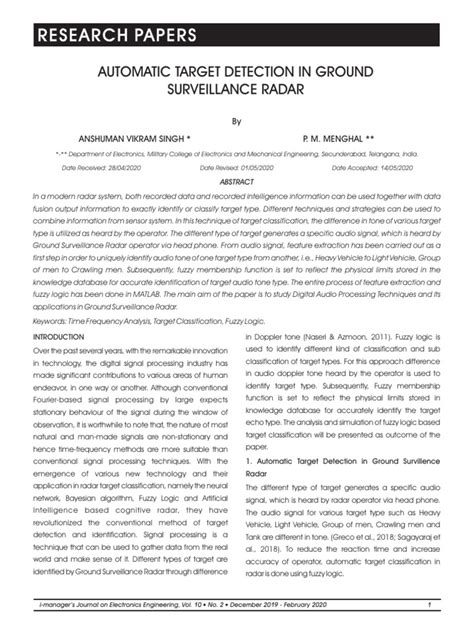 10 automatic target detection in ground survillence radar download
